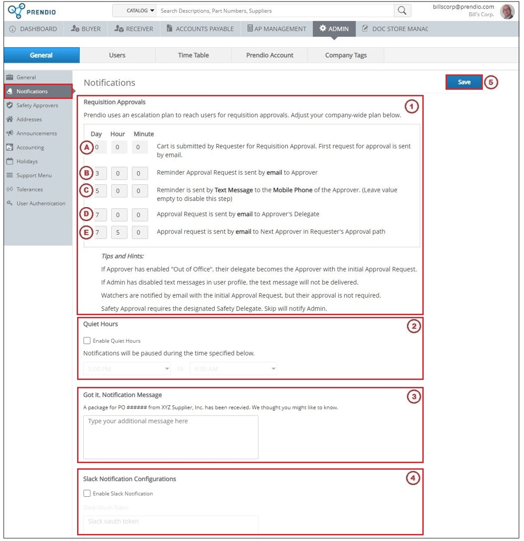Notification Configuration